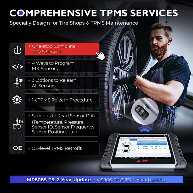 2024 Autel MaxiPRO MP808S-TS Diagnostic Scanner Tool TPMS Programming Key Coding - Picture 4 of ...