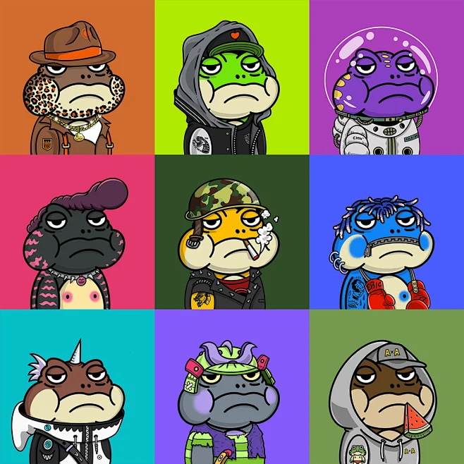 animals frog IP nft-花瓣网