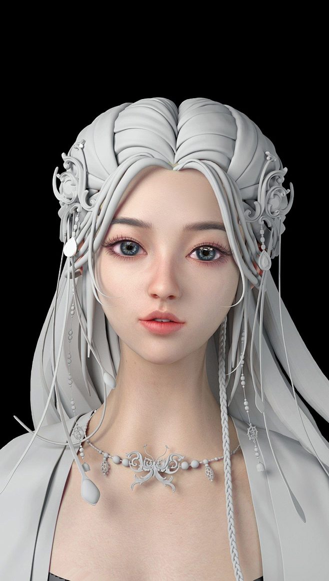 美型角色胸像练习-原创3D角色/装备-微元素 - Element3ds.com!