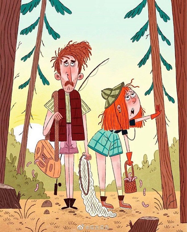 Illustrator by Ana Duna 颜色运用的非常好，造型几何化