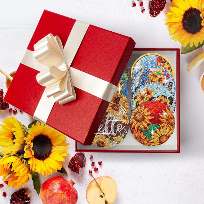 Amazon.com: BABORUI 8Pcs Fruit Diamond Painting Coasters, Diamond Art ...