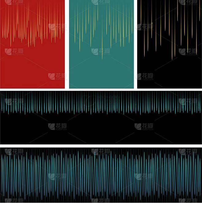 Cover templates set, vector geometric abstract bac素材-花瓣网