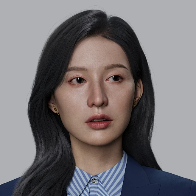 Kim Ji-won 3D Portrait-花瓣网