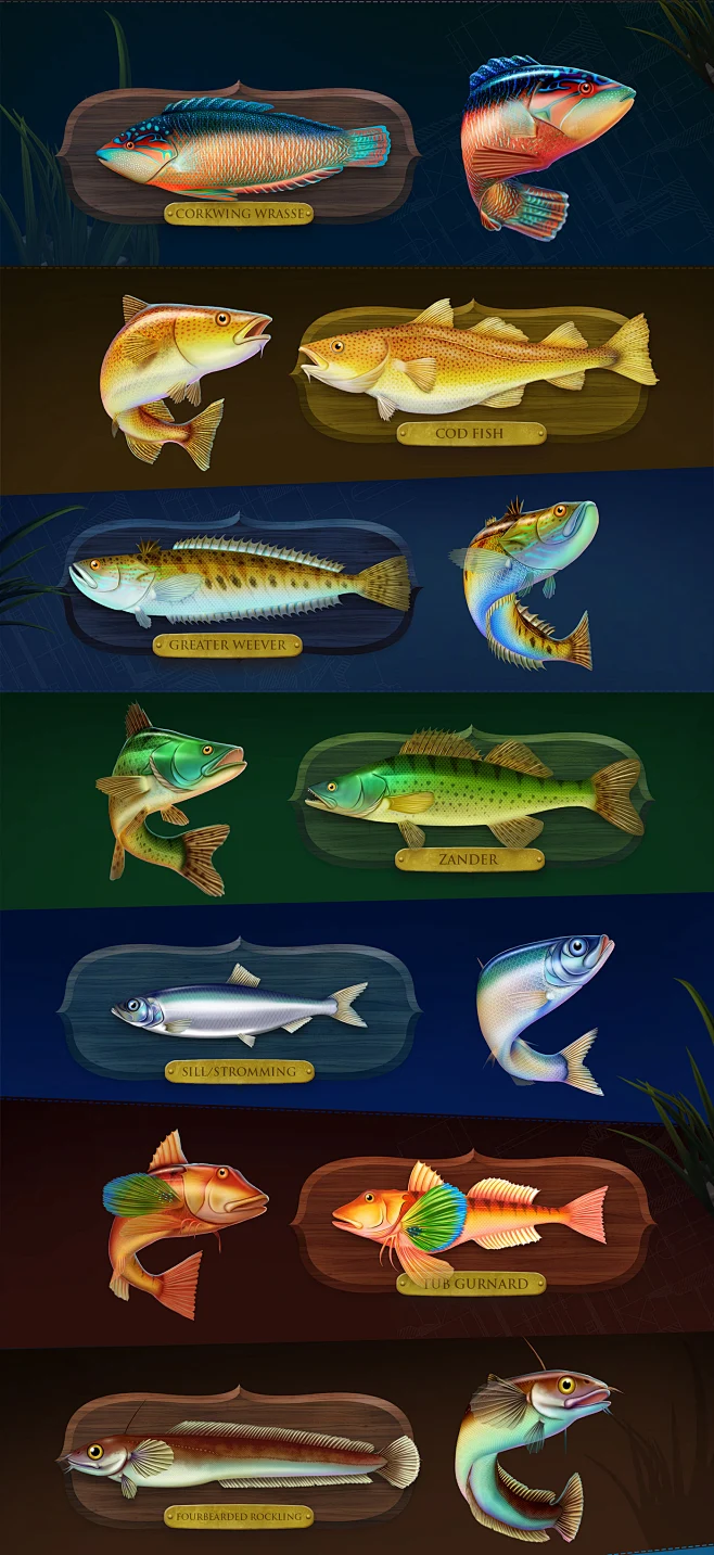 fish fishing fishing game Game Art Game Art Design game design game ui ...