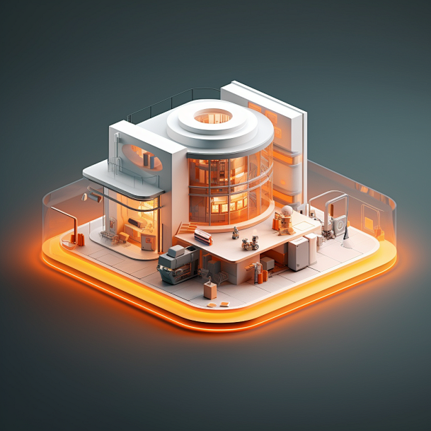 eden19_B2B_3D_scenes_an_operation_center_icon_whiteand_orange_f ...
