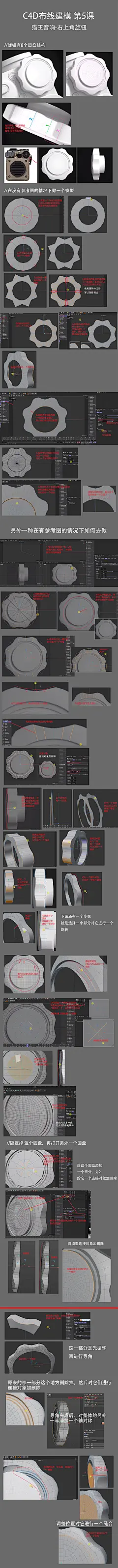 C4D/Blender/3D-建模/布线技巧图片大全-C4D/Blender/3D-建模/布线技巧高清好看的图片--花瓣桃猫太郎的画板