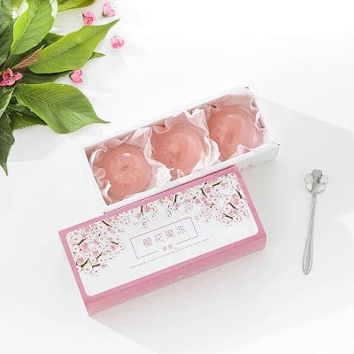 日式樱花果冻布丁水信玄饼3枚盒装210g创意零食七夕生日礼物包邮-淘宝网-花瓣网