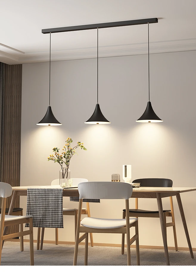 设计师餐厅灯吊灯三头简约现代吧台餐桌饭厅茶室北欧日式ins风led-tmall.com天猫-花瓣网