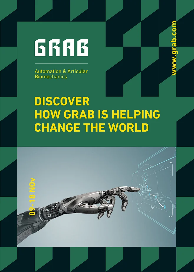 Grab Brand Identity : GRAB researches are mainly focused on robot ...