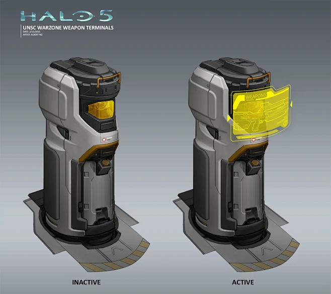 Halo 5 - Warzone Structures - Weapons Terminal, Albert Ng : Halo 5 ...