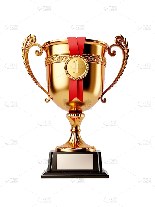常规表彰3D立体感金属奖杯元素素材-花瓣网