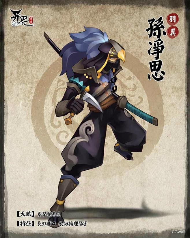 Q版《异界逍遥》主角（二) - cgwall游戏原画-花瓣网