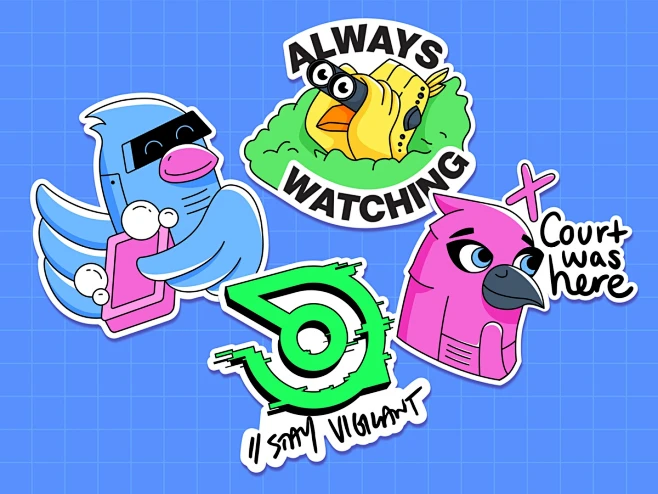 Dronies Stickers bird character crypto design digital discord doodle ...