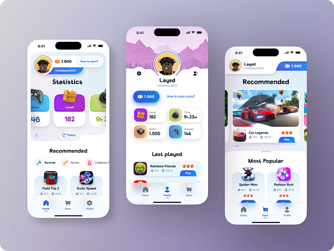 game game app ui game store Mobile app store Game Market Marketplace ...