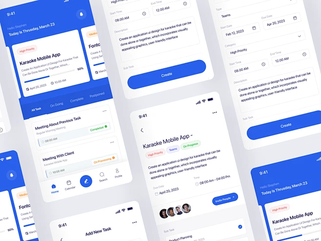 任务 Mobile App agenda app app design appdesign design manager mobile mobileapp project management ...