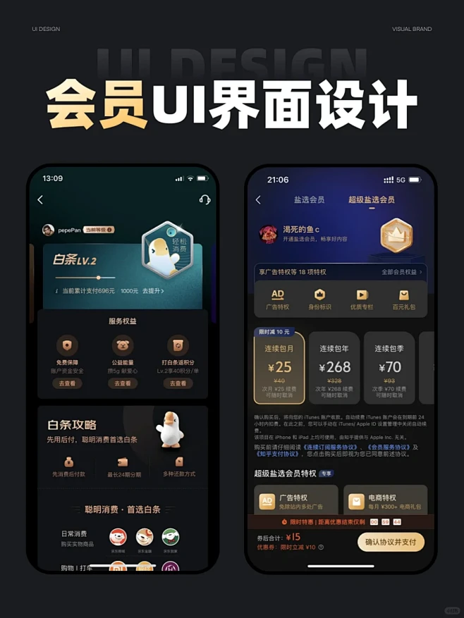 【UI设计】会员界面设计-花瓣网