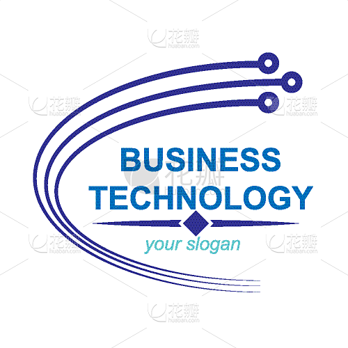 simple logo for business technology company