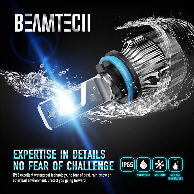 Amazon.com: BEAMTECH H11 LED Bulb, 16000LM 70W 30mm Heatsink Base CSP ...