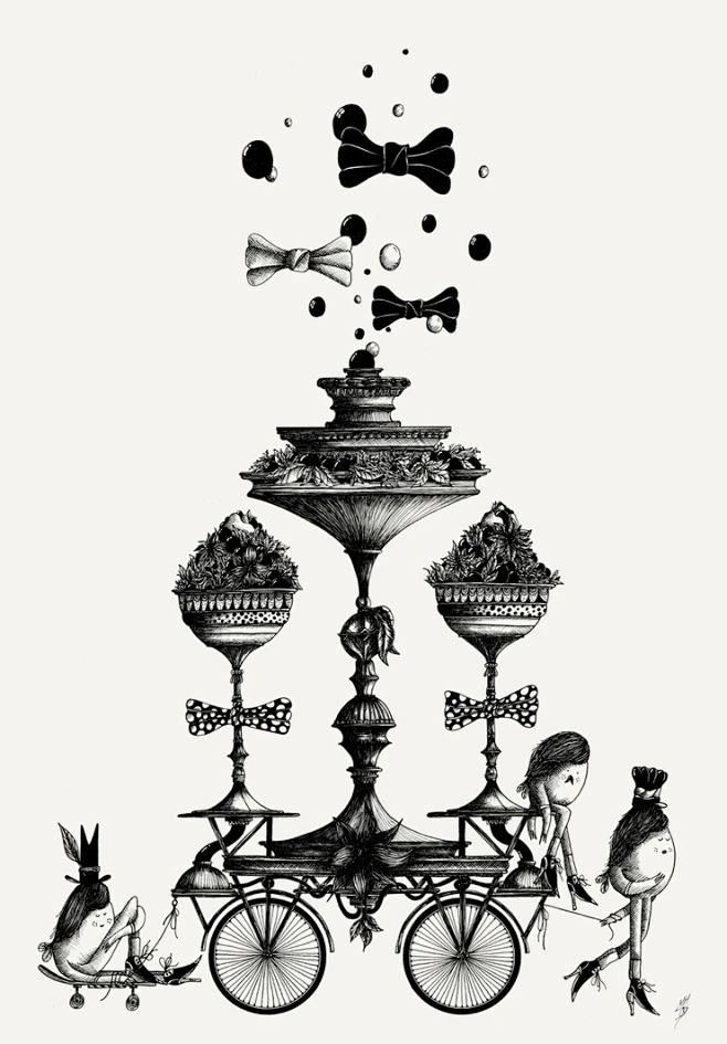 艺术家Merijn Hos的作品The china ink drawings-花瓣网