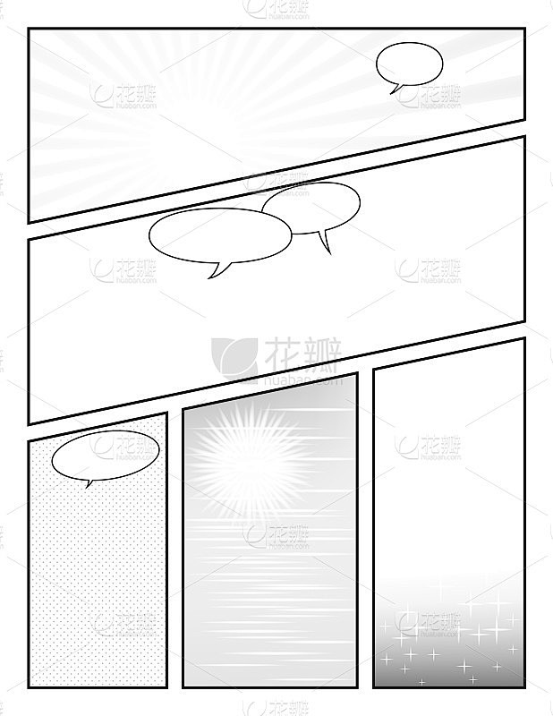 Comic Book Strip Templates For Drawing vector desi