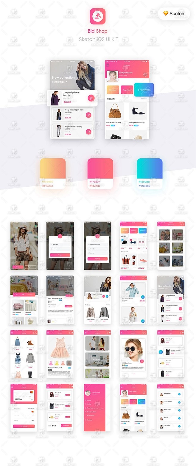 漂亮时尚的女性垂直分类电商APP UI KITS下载[sketch] https://pan.baidu.com/share/init?surl=eSnKv66 ecjf