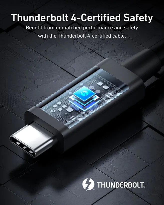 Amazon.com: Anker Thunderbolt 4 Certified USB C to USB C Cable, 8K/4K ...