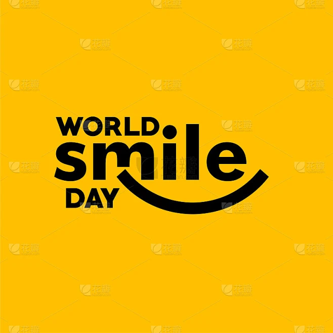 Word Smile Day Vector Template Design Illustration素材-花瓣网