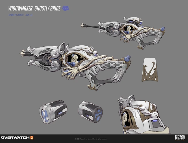 [OVERWATCH2] ghostly bride widowmaker skin concept -花瓣网