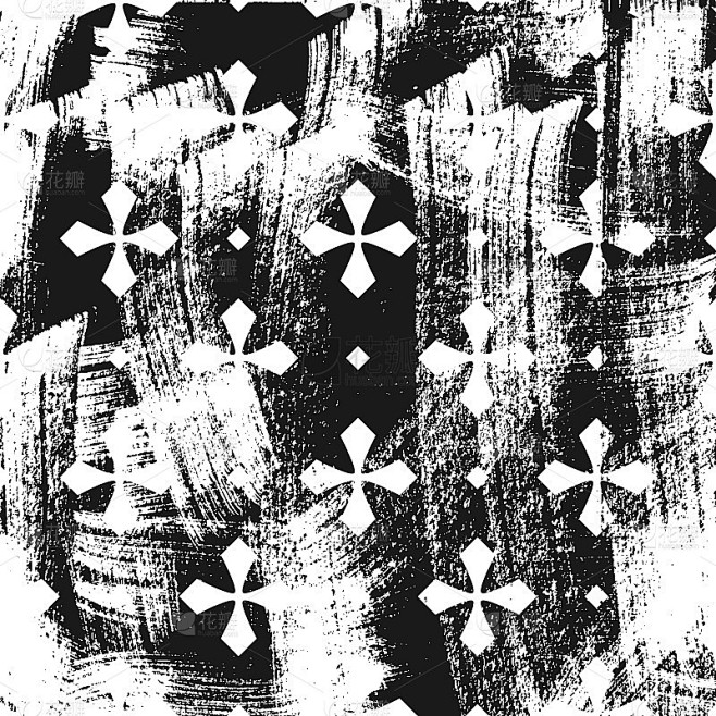 纹理哥特式图案与几何十字架