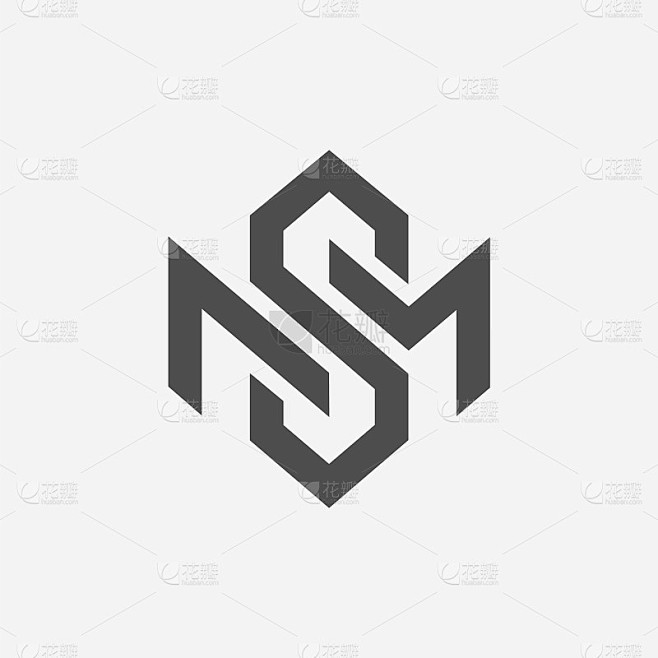 MS或SM字母标志设计