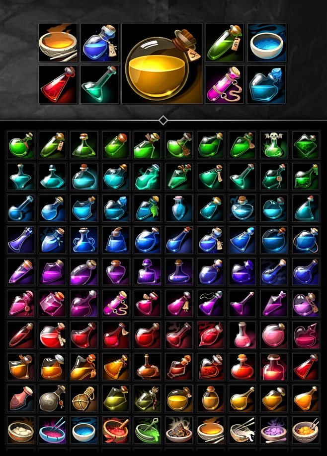 RPG Potion Icons 02-花瓣网