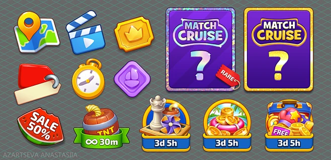 Match Cruise: UI Elements-花瓣网