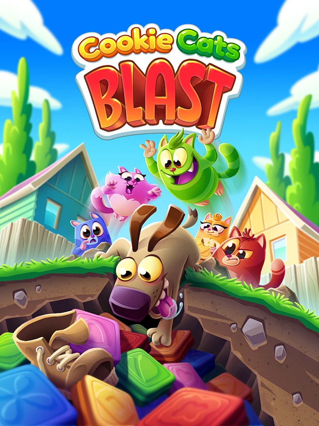 Cookie Cats Blast - Title Screen-花瓣网
