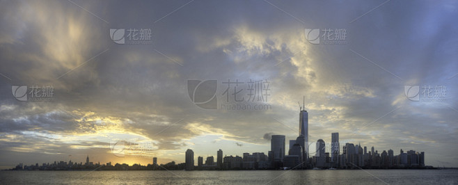 纽约,天空,水平画幅,美国中大西洋地区,无人,全景,高动态范围成像,纽约州,早晨,日出