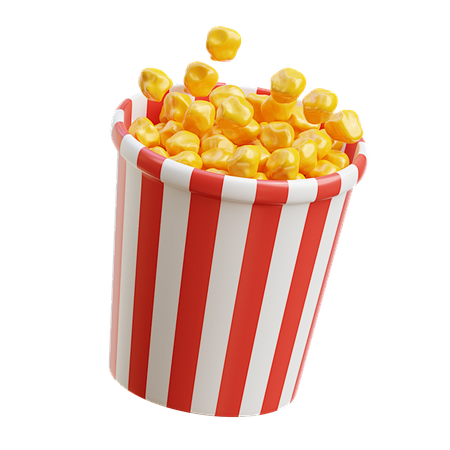 Popcorn 3D Illustration