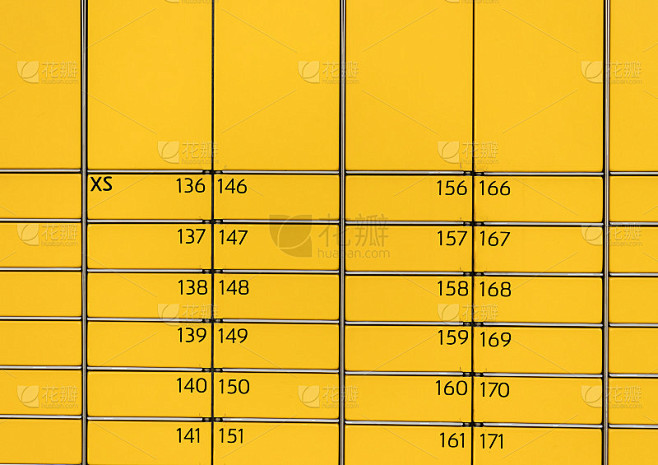 Post office box. Yellow post box for rentals.