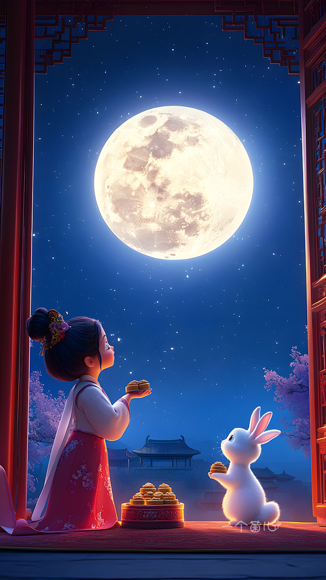 中秋节团圆嫦娥玉兔月亮月饼 (11)