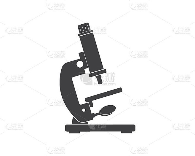 显微镜标志图标矢量插图设计