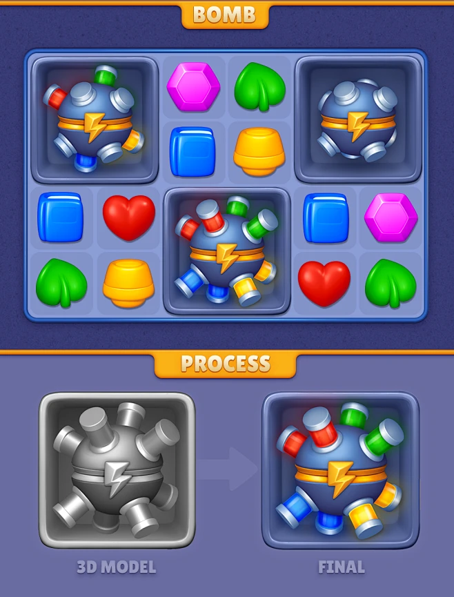 design match-3 Interface icons Icon-花瓣网