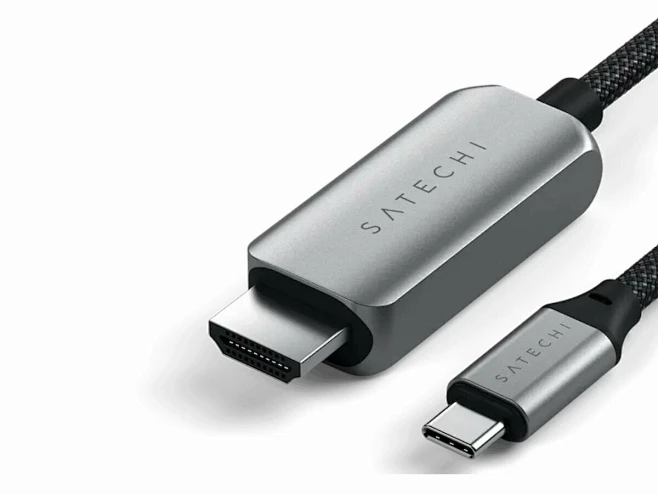 Satechi USB-C To HDMI 2.1 8K Cable connects your USB-C device to the newest HDMI tech-花瓣网