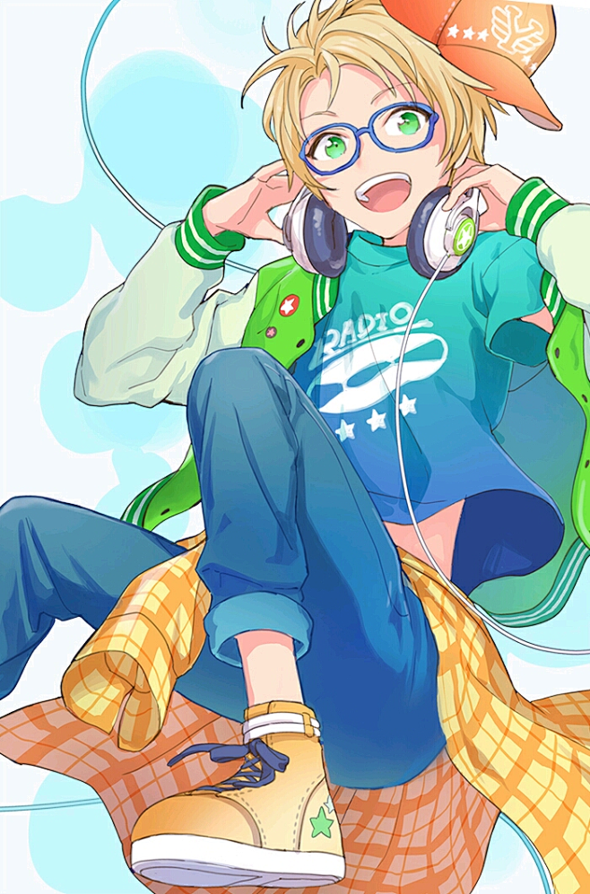 ♣沐湷搬运♣偶像梦幻祭 游木真 男子 少年 可爱 治愈 壁纸 头像 眼镜 作者「アビ」 pixiv id:62315275