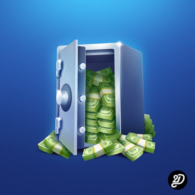 2D icons of cash : 2D icons for mobile game-花瓣网