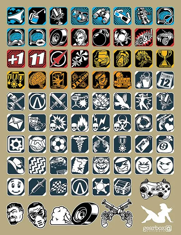 [素材]无主之地图标集合_borderlands吧_百度贴吧-花瓣网