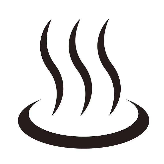 花瓣素材_温泉标志图标在白色的背景。_148677676