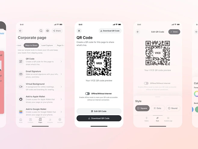 Ways to Share. V1CE mobile app design-花瓣网