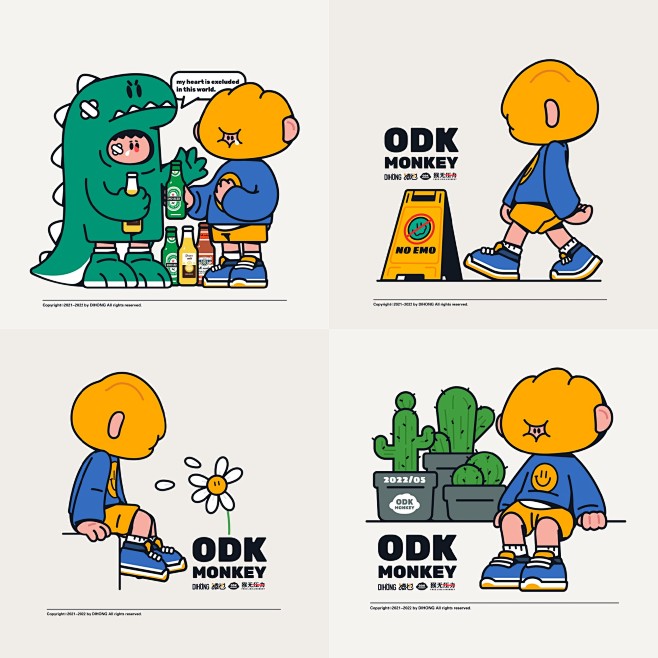 ODK MONKEY插画IP设计及运用延展｜Mia