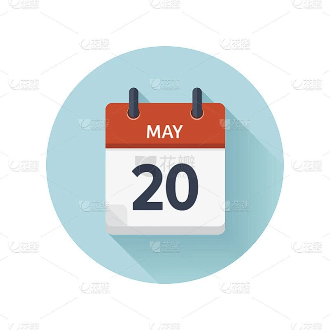 5月20日。矢量平面日日历图标。日期和时间，2018年月日。假期。季节图片_其他图片图片素材-花瓣网