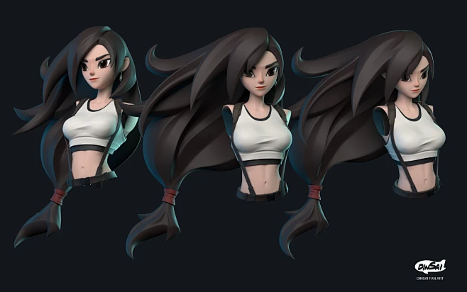 TIFA LOCKHART, Kontorn Boonyanate : Dinsai Fan art "Tifa Lockhart ...