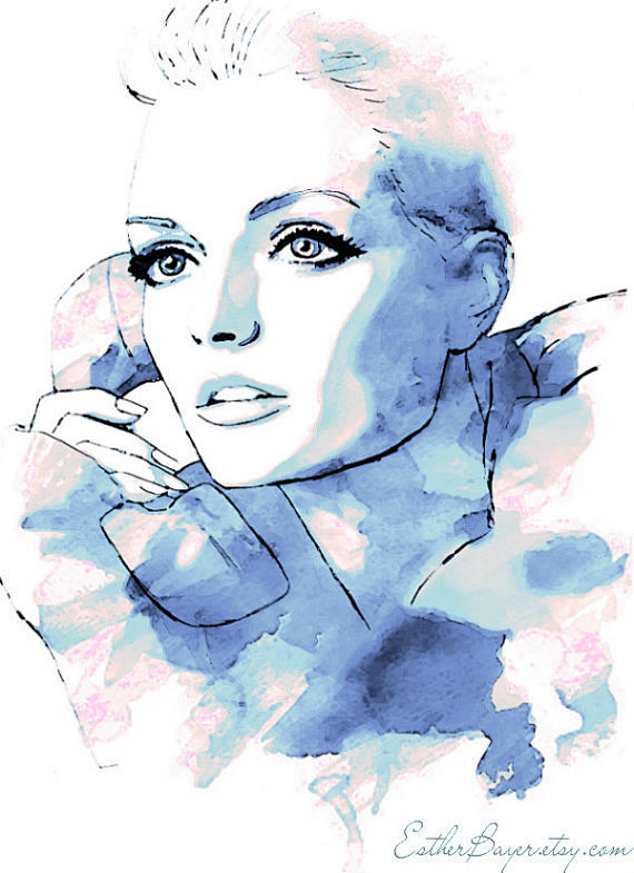 Esther Bayer #时尚插画# #水彩插画#