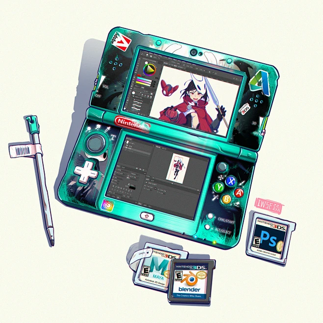Photoshop of 3DS design-花瓣网